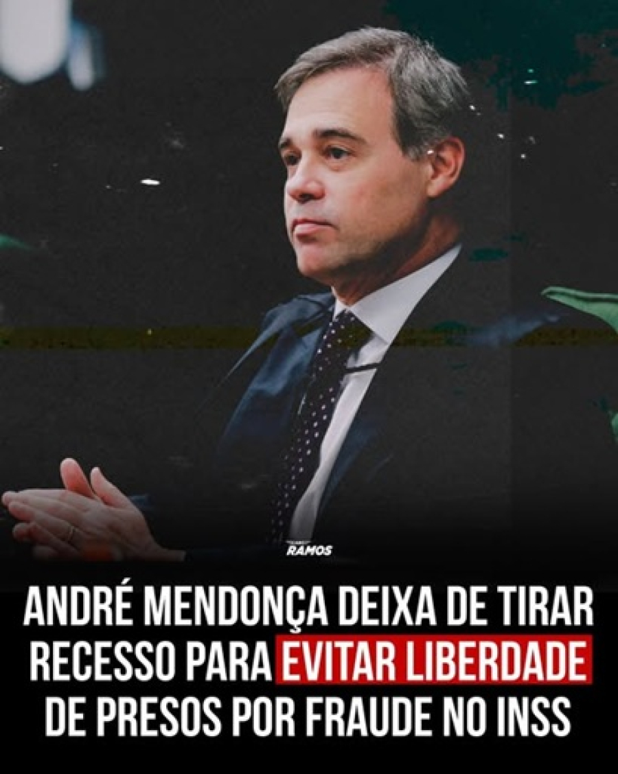 Ministro André Mendonça abre mão do recesso